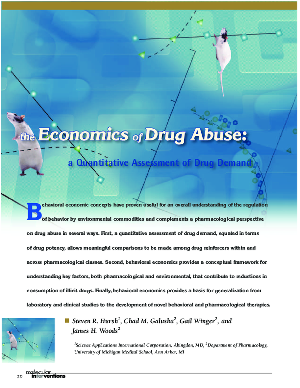 (PDF) The Economics of Drug Abuse: a Quantitative Assessment of Drug Demand
