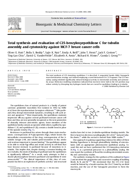 (PDF) The Tubulin-Bound Structure of the Antimitotic Drug Tubulysin ...
