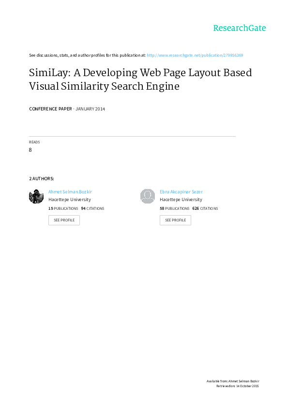 (PDF) SimiLay: A Developing Web Page Layout Based Visual Similarity ...