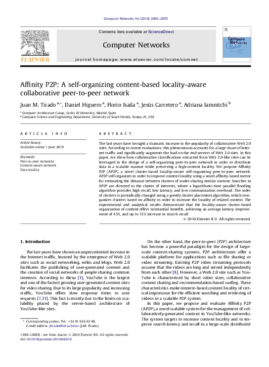 (PDF) Affinity P2P: A self-organizing content-based locality-aware collaborative peer-to-peer ...