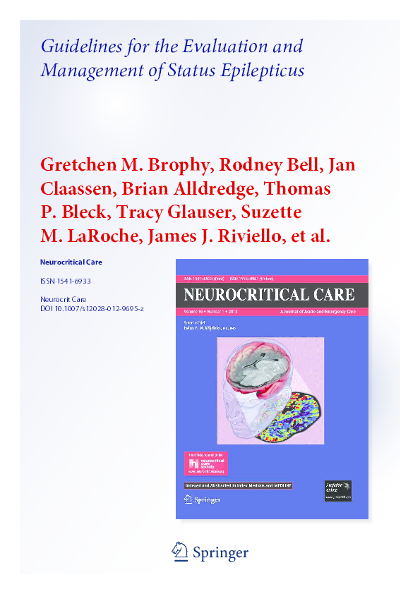 (PDF) The Management of Status Epilepticus | m mungo - Academia.edu