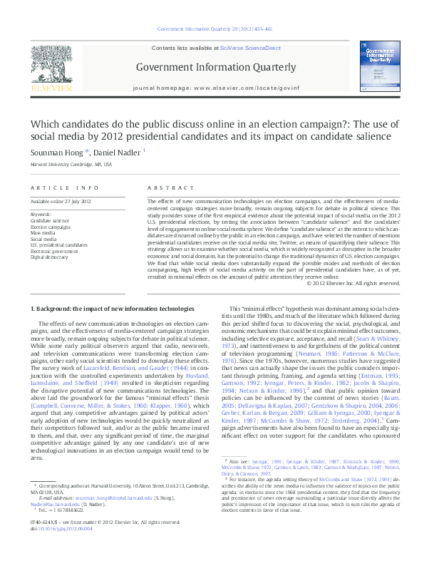 (PDF) Which candidates do the public discuss online in an election ...
