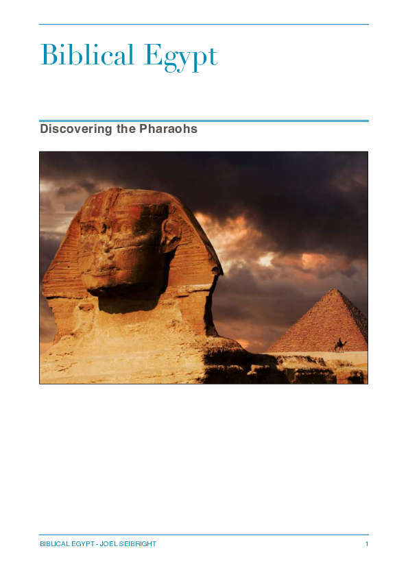 (PDF) The Pharaohs of Genesis and Exodus