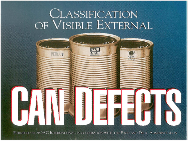 AOAC Classification of Visible External Can Defects