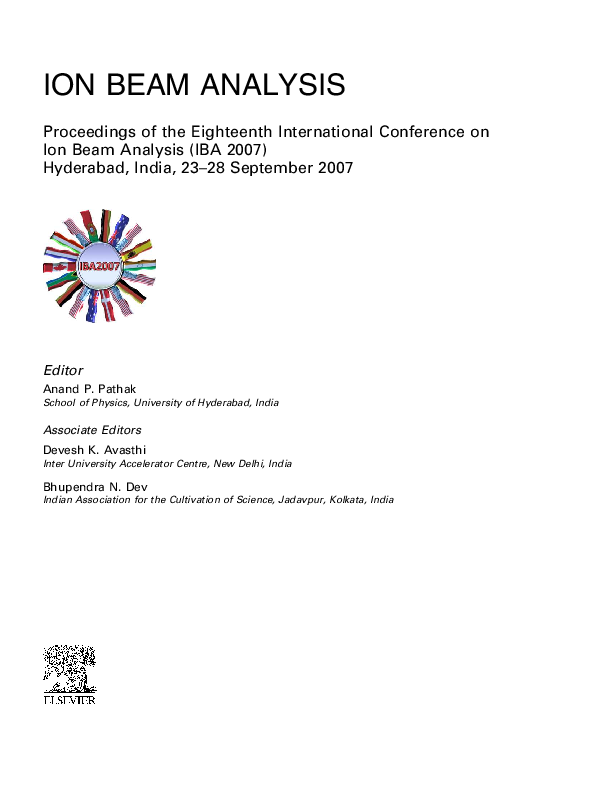 (PDF) Ion beam analysis