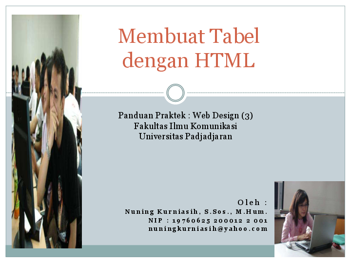 (PDF) Membuat Tabel dengan Menggunakan HTML