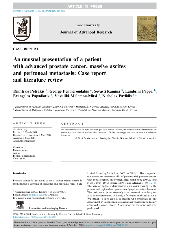(PDF) An unusual presentation of a patient with advanced prostate ...