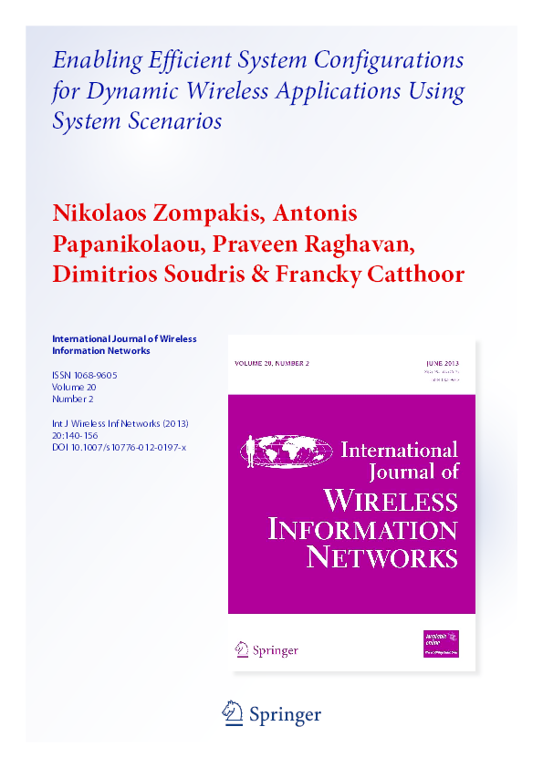 (PDF) Enabling Efficient System Configurations for Dynamic Wireless Applications Using System ...