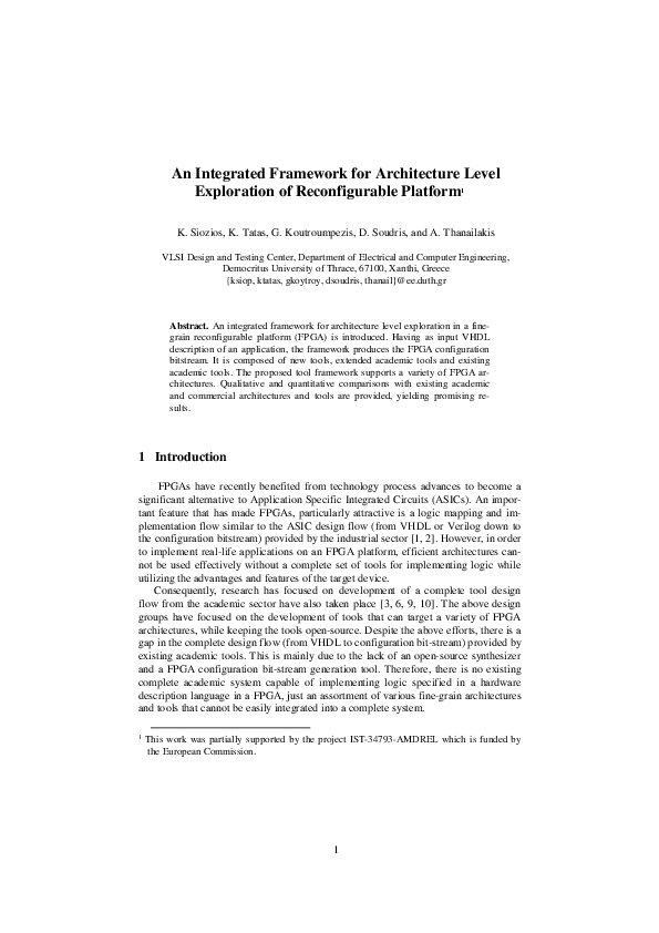 Pdf A Low Energy Fpga Architecture Design And Software Supported Design Flow