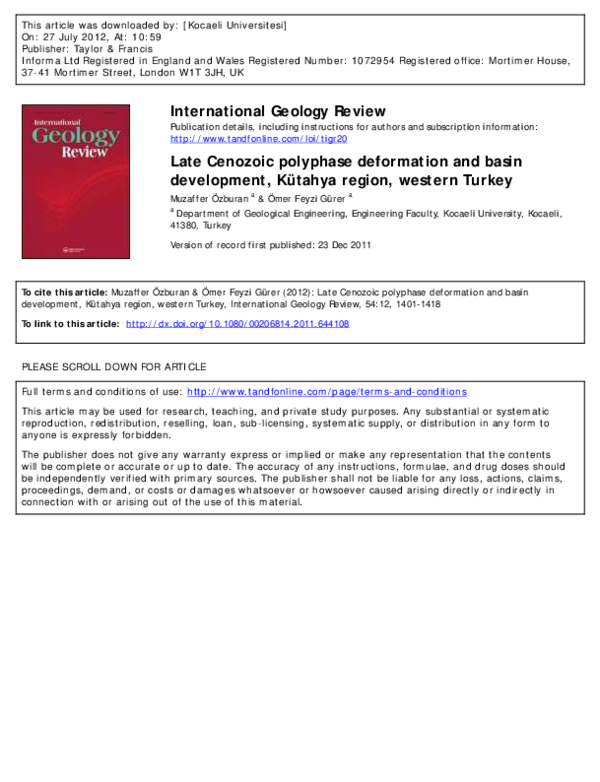 (PDF) Late Cenozoic polyphase deformation and basin development ...