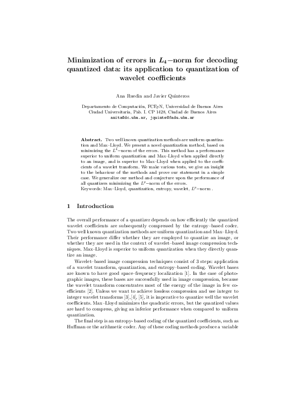 Pdf L4 Norm Minimization For Quantized Data 