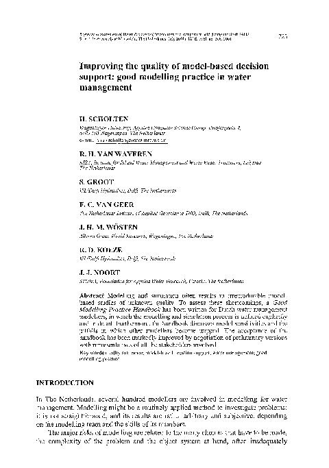 (PDF) Improving the quality of model-based decision support: Good ...
