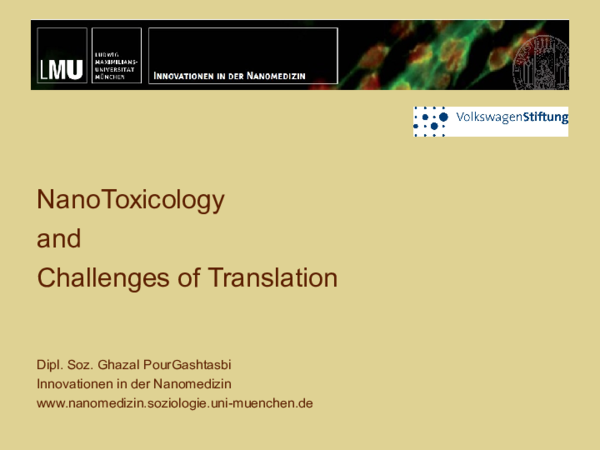 (PPT) Nanotoxicology and Challenges of Translation