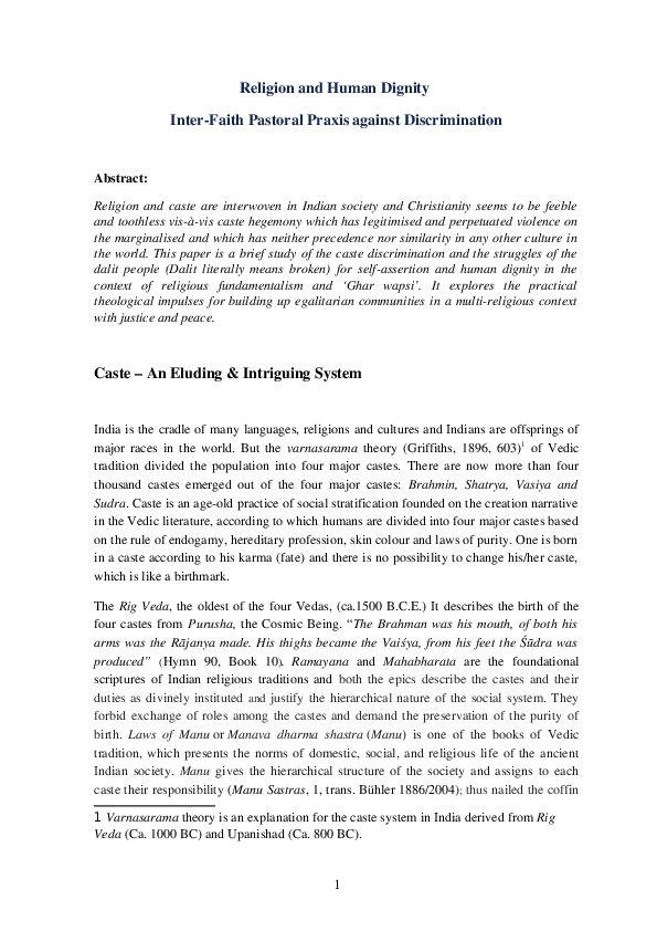 (DOC) Religion & Human Dignity