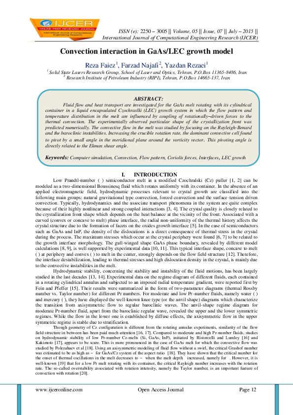 (PDF) Convection interaction in GaAs/LEC growth model