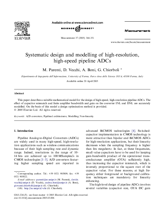 (PDF) Systematic design and modelling of high-resolution, high-speed ...