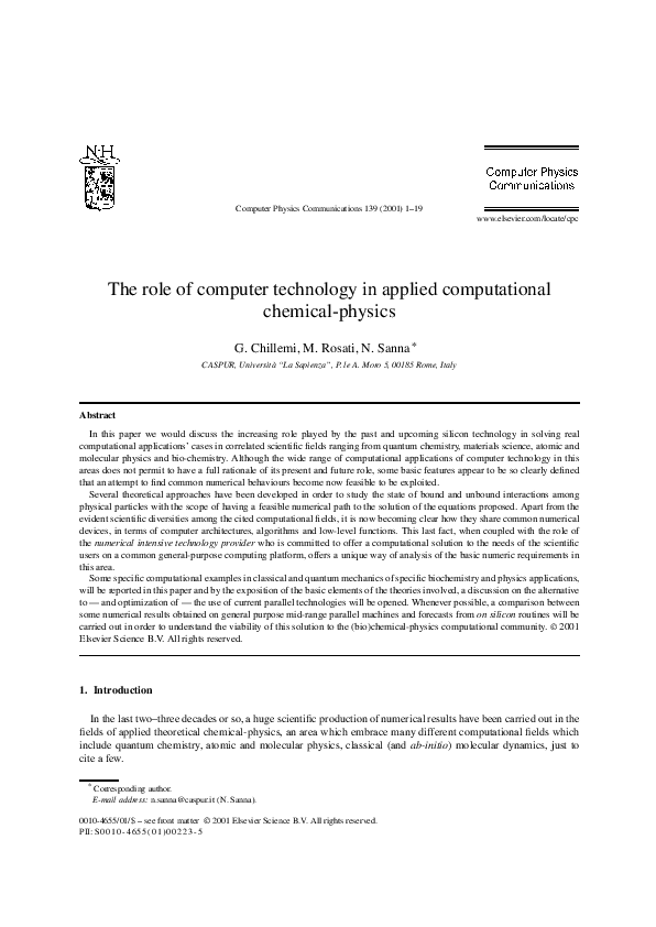 (PDF) The role of computer technology in applied computational chemical ...