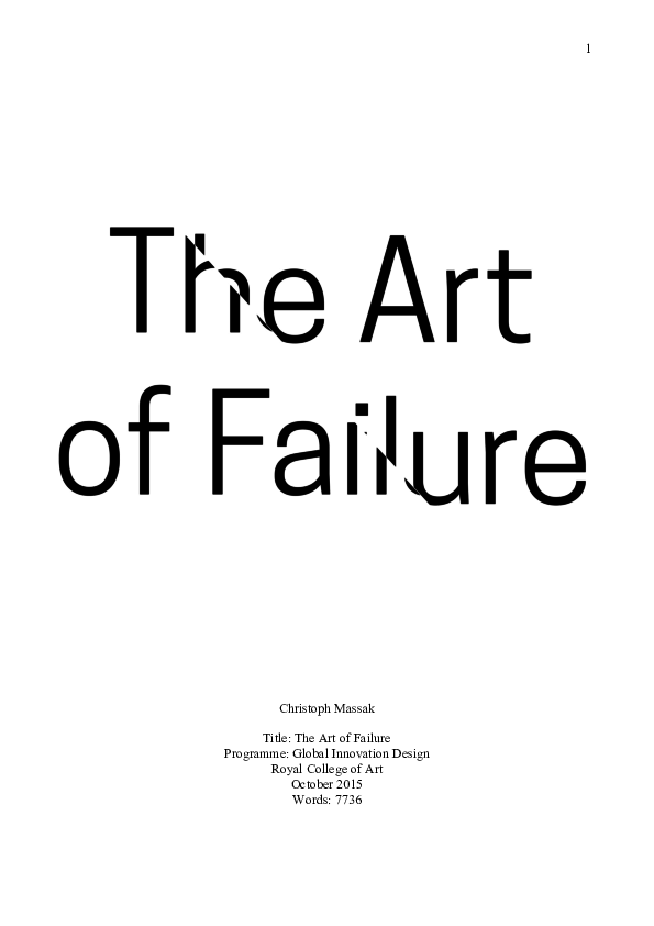 (PDF) The Art of Failure