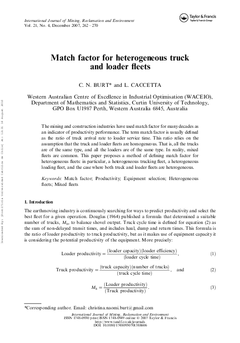 (PDF) Equipment Selection for Surface Mining Review | Venkata Ramana ...