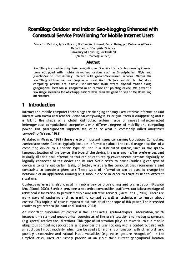 (PDF) RoamBlog: Outdoor and Indoor Geo-blogging Enhanced with Contextual Service Provisioning ...
