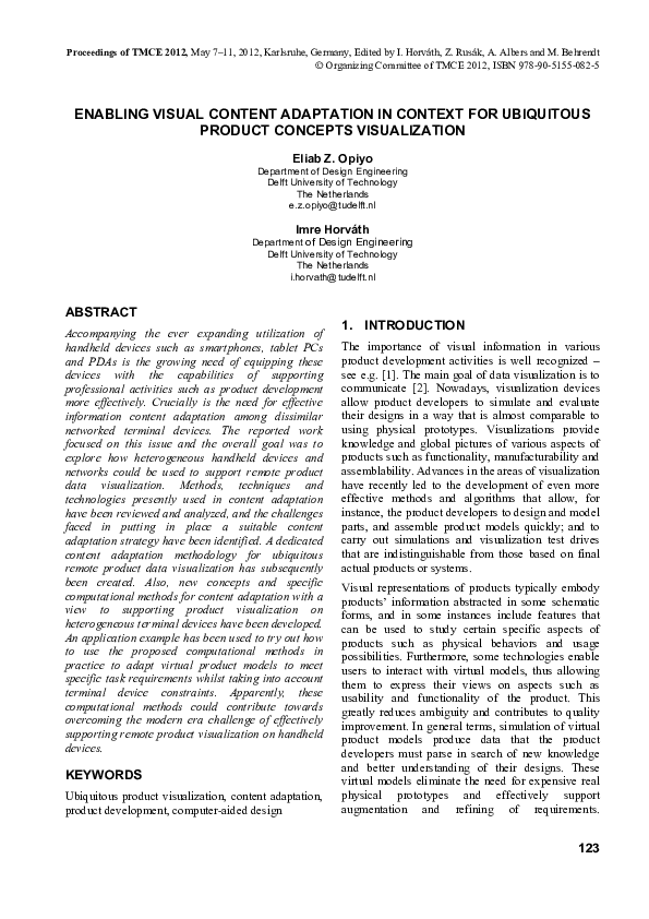 (PDF) Enabling visual content adaptation in context for ubiquitous ...