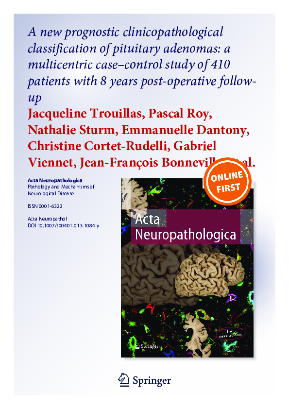 (PDF) A new prognostic clinicopathological classification of pituitary ...