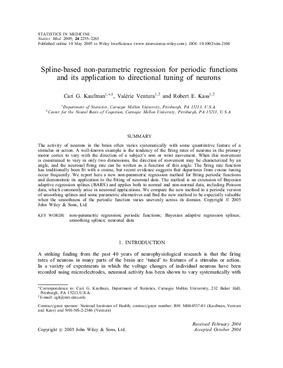 (PDF) Spline-based non-parametric regression for periodic functions and its application to ...