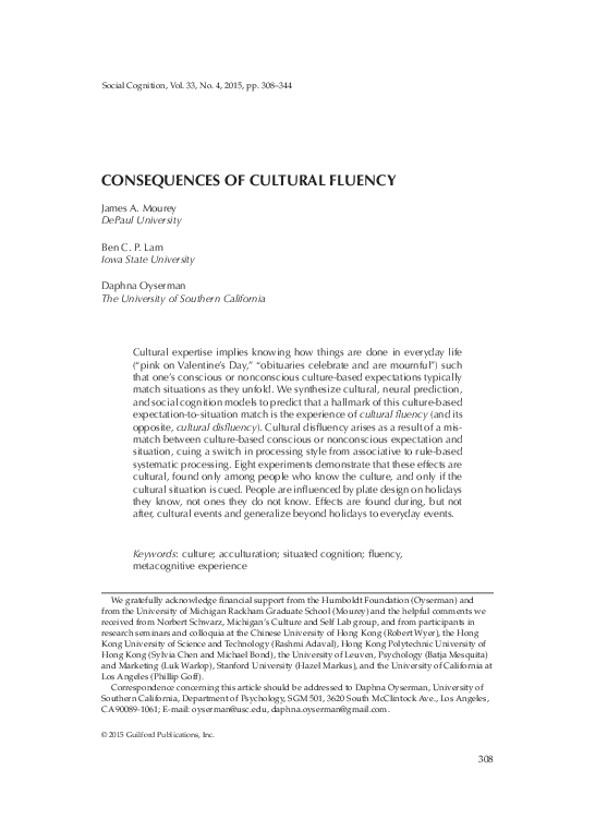 (PDF) Cultural Fluency