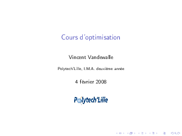 (PDF) Cours d'optimisation
