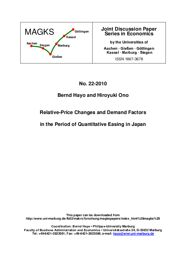 (PDF) Relative-Price Changes and Demand Factors in the Period of ...