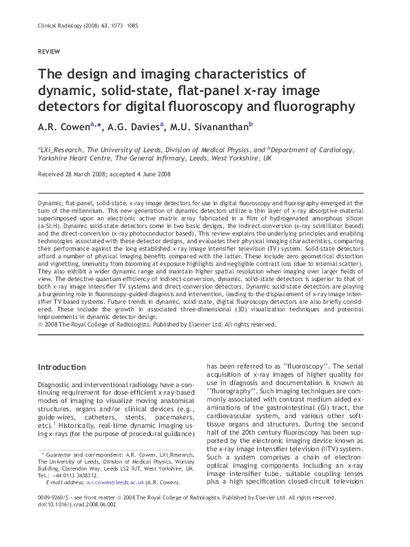 (PDF) The design and imaging characteristics of dynamic, solid-state ...