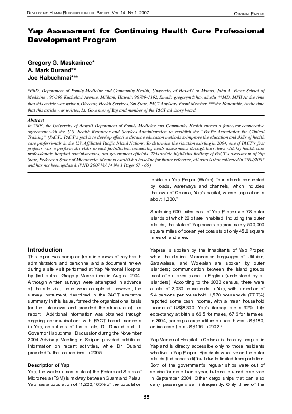(PDF) Guam assessment for a continuing health care professional ...