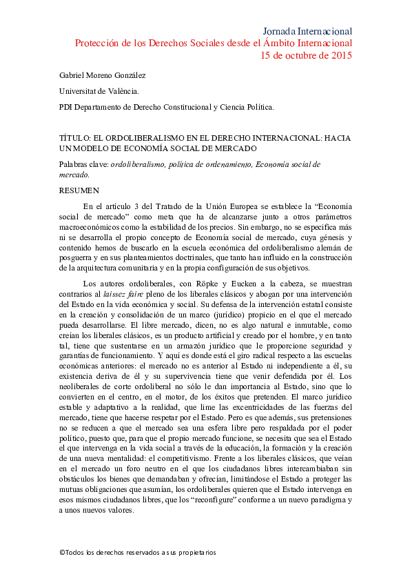 (PDF) El ordoliberalismo en el derecho internacional: hacia una ...