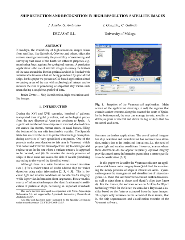 (PDF) Ship detection and recognitionin high-resolution satellite images