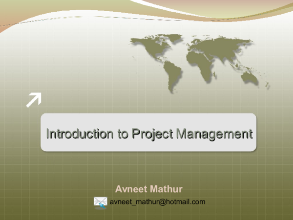 (PPT) Introduction-to-project-management