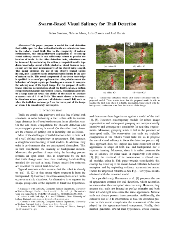 Pdf Swarm Based Visual Saliency For Trail Detection