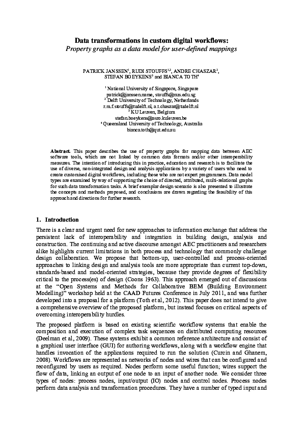 (PDF) Data transformations in custom digital workflows: property graphs as a data model for user ...