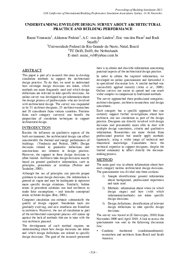 (PDF) Understanding envelope design: survey about architectural ...
