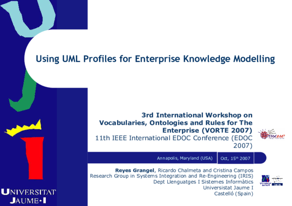 (PDF) Using UML Profiles for Enterprise Knowledge Modelling