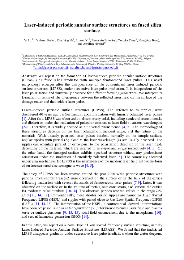(PDF) Laser-induced periodic annular surface structures on fused silica ...
