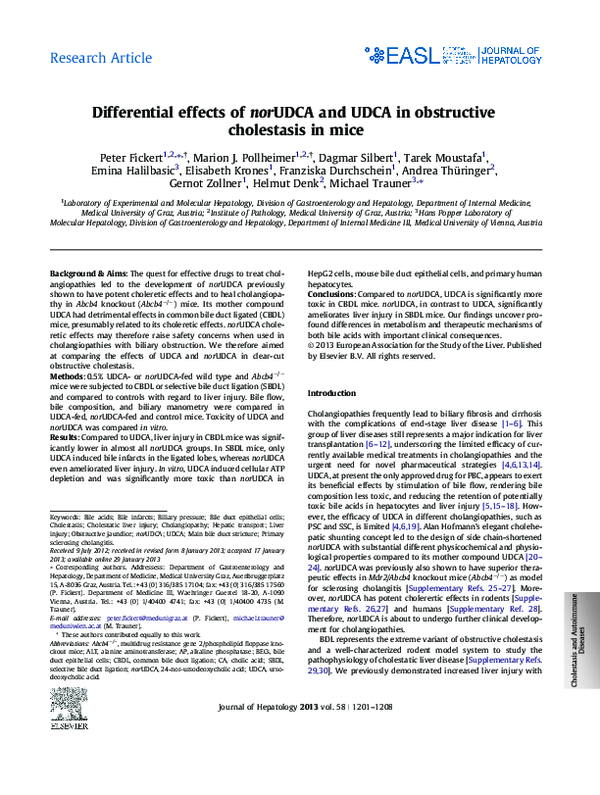 (PDF) Differential effects of norUDCA and UDCA in obstructive ...