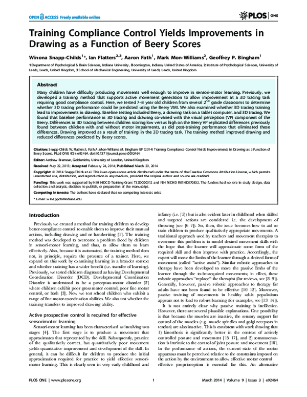 (PDF) Training Compliance Control Yields Improvements in Drawing as a ...