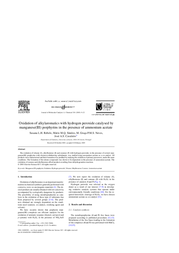 (PDF) Oxidation of Cycloalkanes and Arylalkanes with Sodium Periodate ...