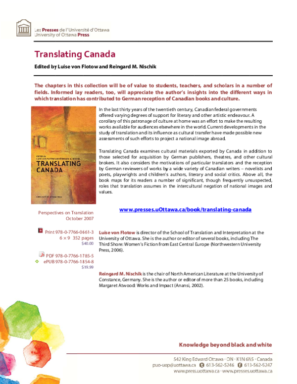 (PDF) Translating Canada