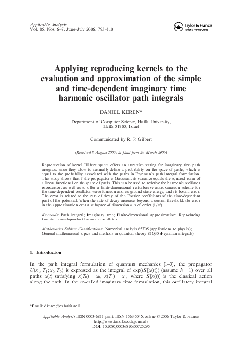 (PDF) Applying reproducing kernels to the evaluation and approximation of the simple and time ...