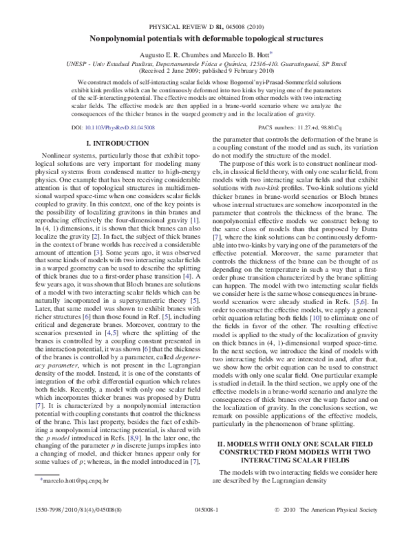 (PDF) Nonpolynomial potentials with deformable topological structures