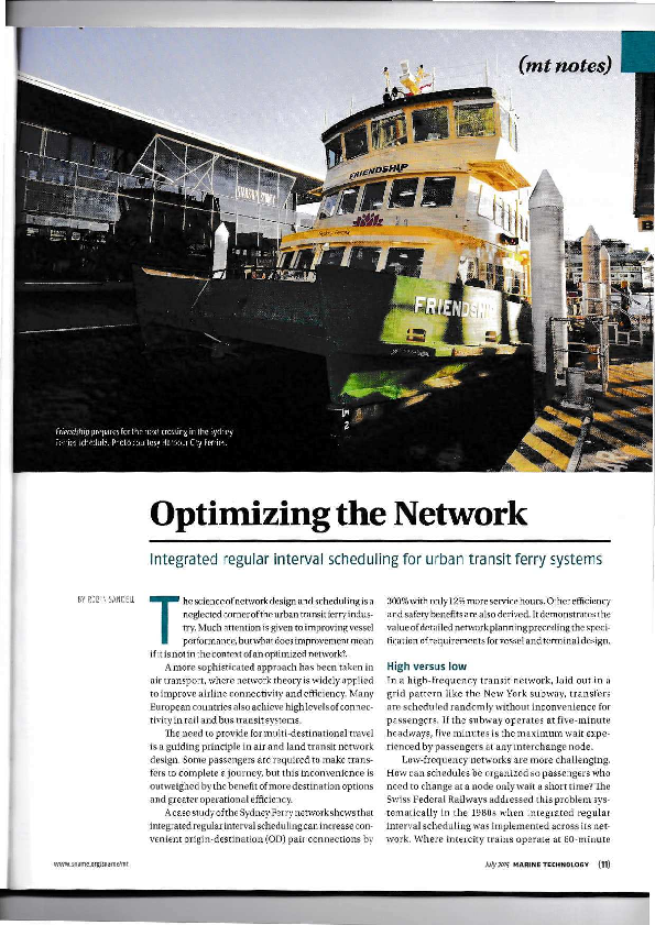 (PDF) Optimizing the network: integrated regular interval scheduling ...