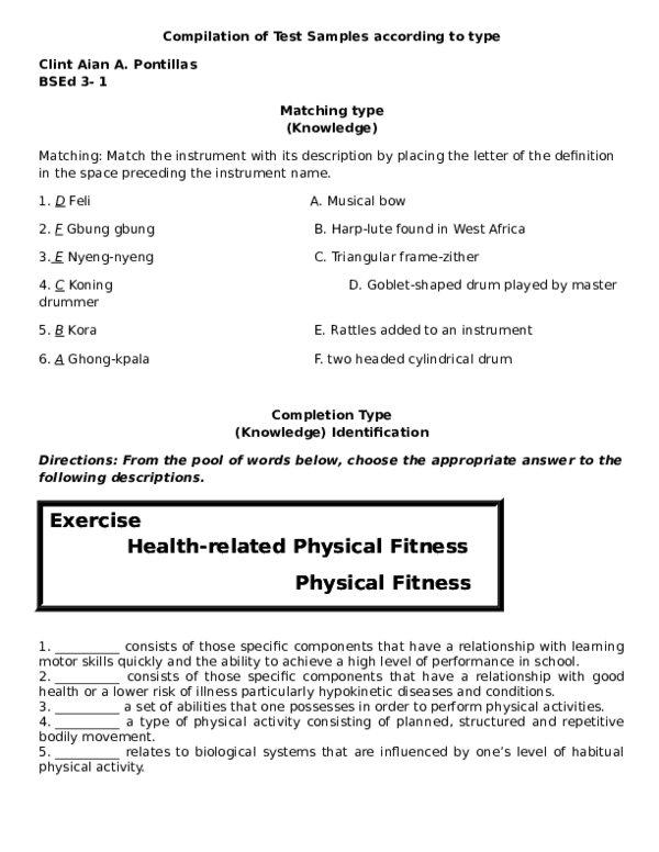 (DOC) Compilation of Test Samples according to type