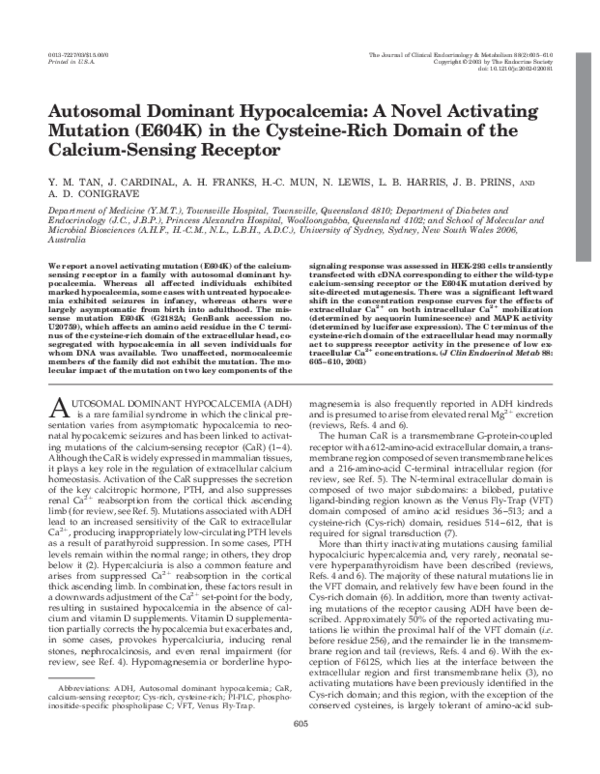(PDF) Functional characterization of a calcium-sensing receptor ...