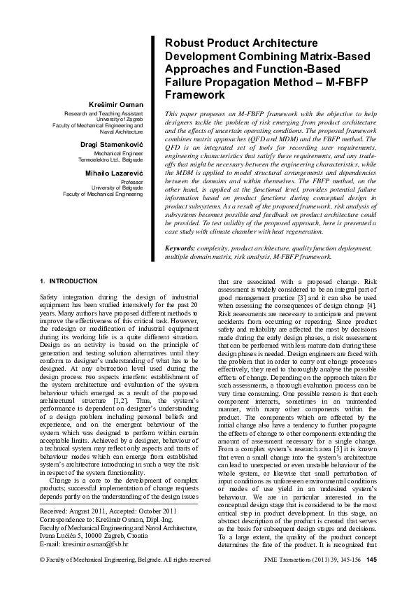 (PDF) Robust product architecture development combining matrix-based approaches and function ...